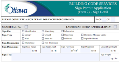 Ottawa Sign Permits: Costs, Forms, Timelines & Process. - Sign Art ...